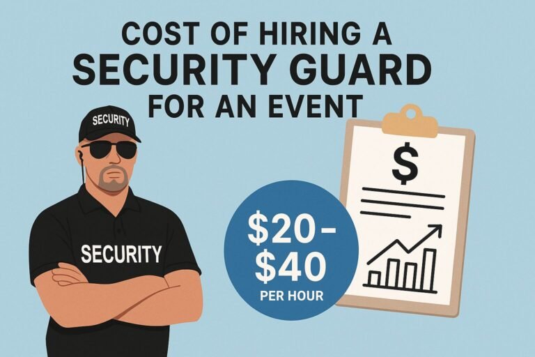 What is the Cost of Hiring a Security Guard for an Event - Security SCG